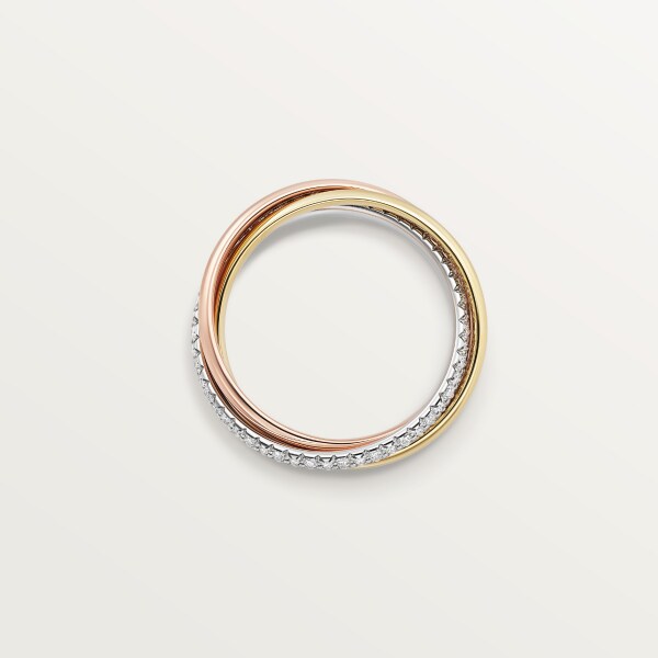 CRB4235900 - Trinity ring, small model - White gold, yellow gold, rose ...