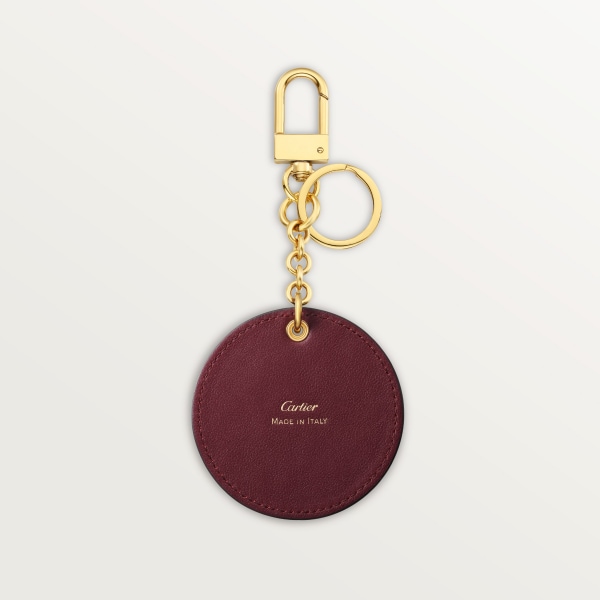CRL3002326 - Round keyring, Cartier Characters - Burgundy calfskin ...